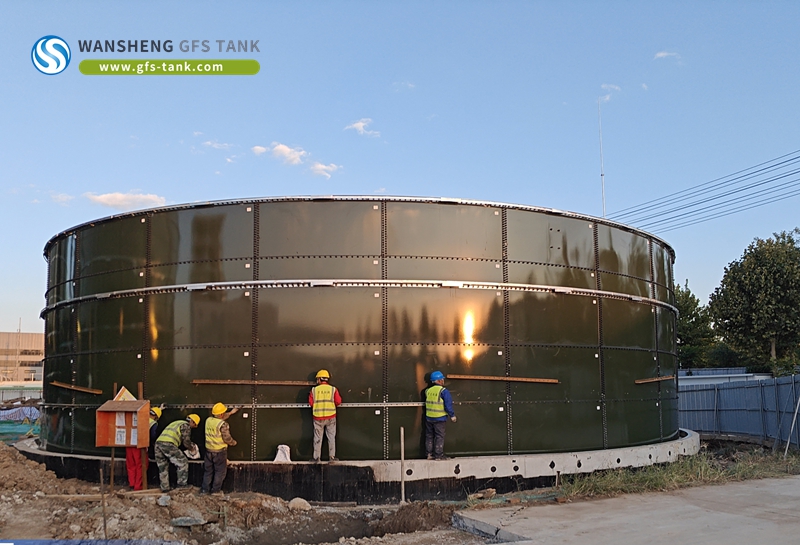 Glass Fused to Steel Sewage Collection Tank in Municipal Wastewater ...